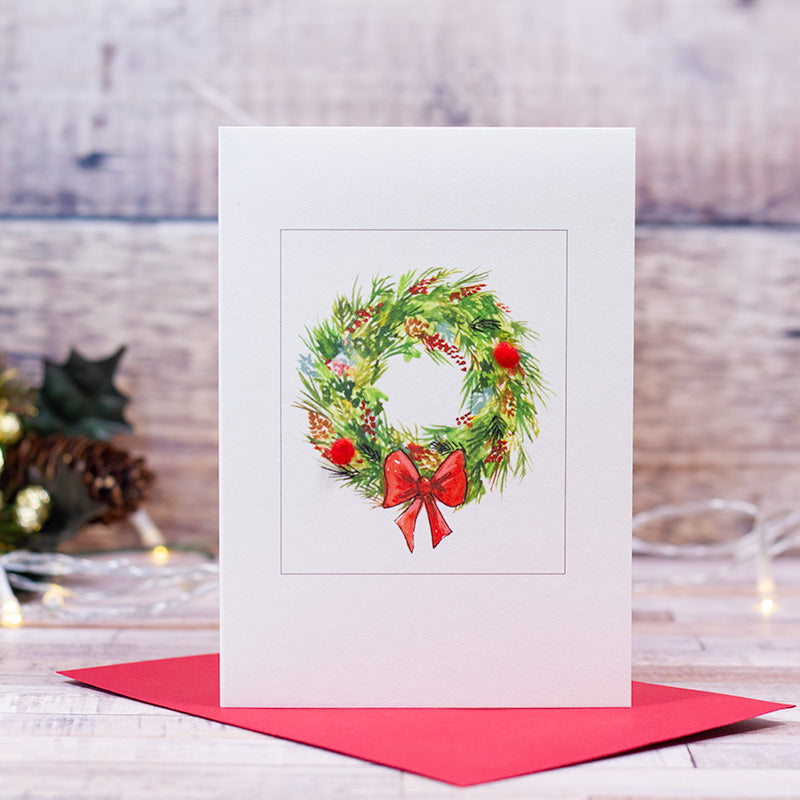 Christmas Card Examples A5 Boxed Handmade Christmas Card 'Silver