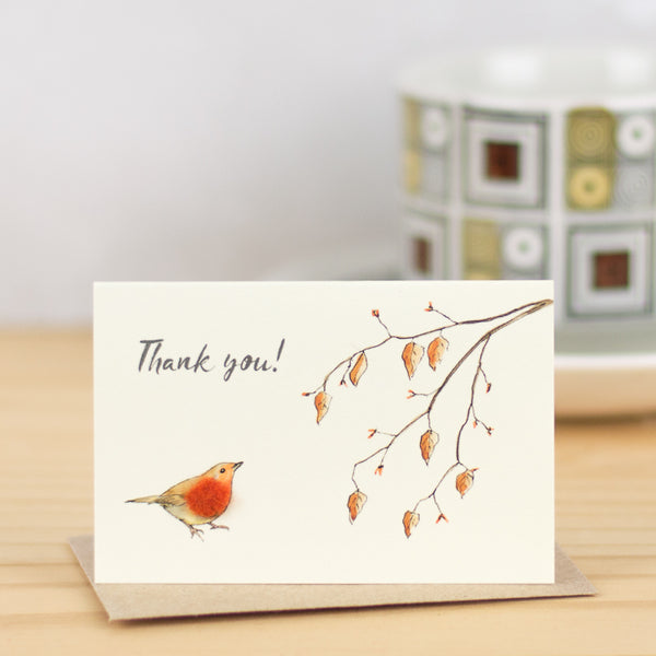 Mini Robin Thank You card – Papersheep